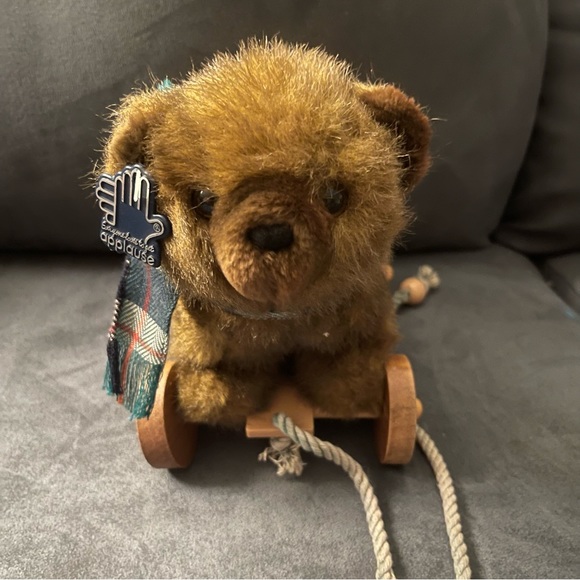 Vintage | Toys | 986 Applause Pull Along Bear | Poshmark
